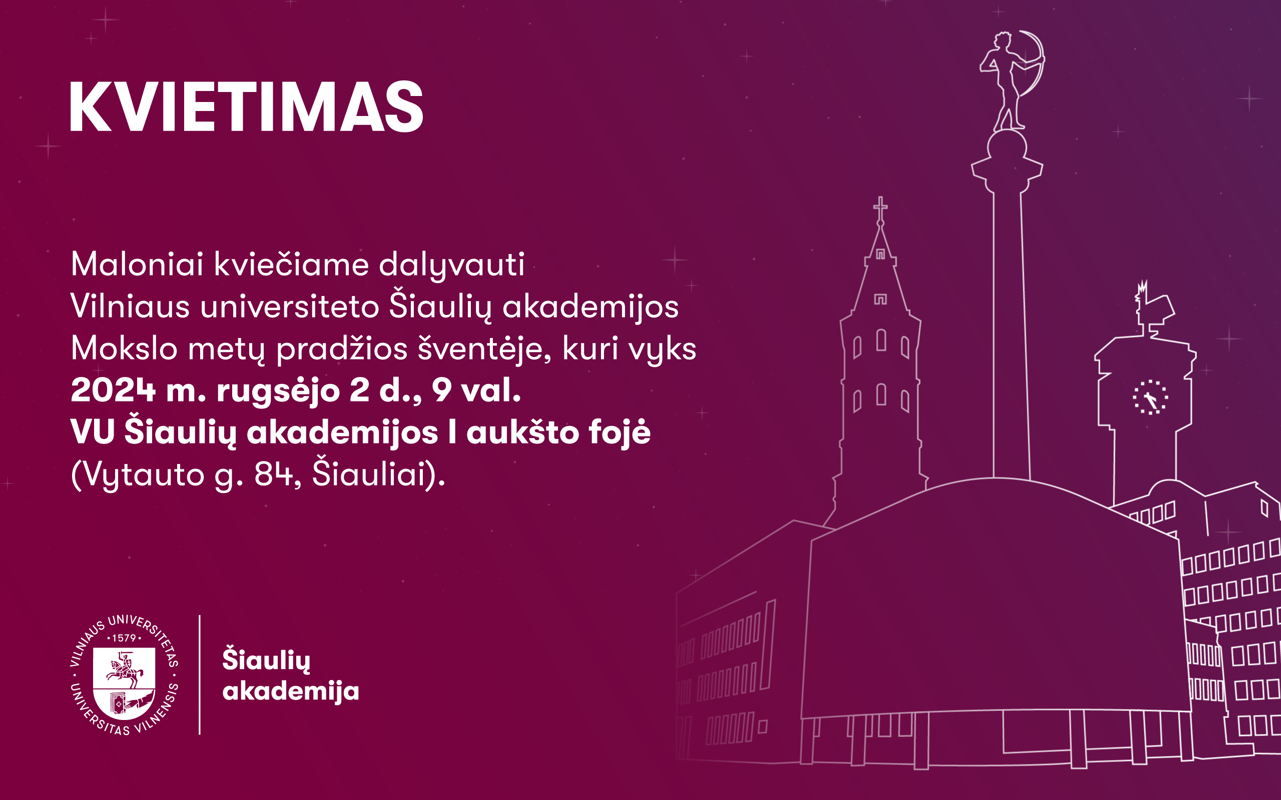 Studijų metų pradžios šventė - VU Šiaulių akademija